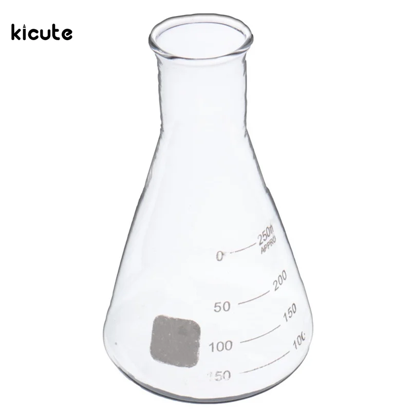 1 Pc 250 Ml 투명한 실험실 원뿔 플라스크 유리 과학 유리 삼각 플라스크 안전 유리 실험실 학교 연구 공급 에서1 Pc 250 Ml 투명한 실험실 원뿔 플라스크 유리