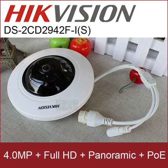 Hikvision 360 Degree 4.0MP 1080P Fisheye Panoramic IP Camera IR Range ...
