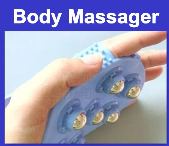 Free shipping Rotation Metal Roll 7 Ball Manual Body Massager 360 ...
