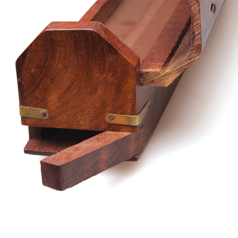 Wooden Incense Burner Box Incense Cones Holder Carving Hollow Incense ...