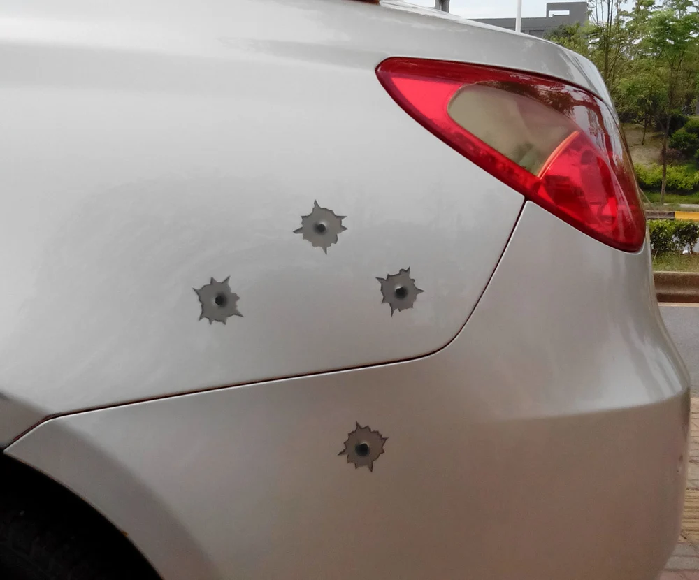1 page,Realistic bullet holes car styling sticker, Shot hole sticker ...