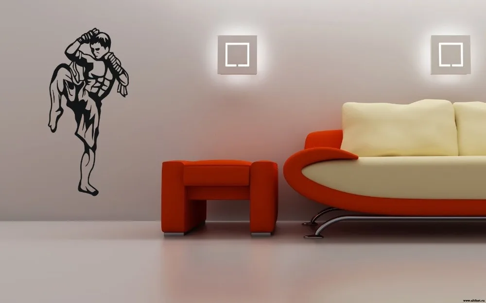 Kickboxing Combat MMA self defense fitness Karate Wall Sticker Decal ...