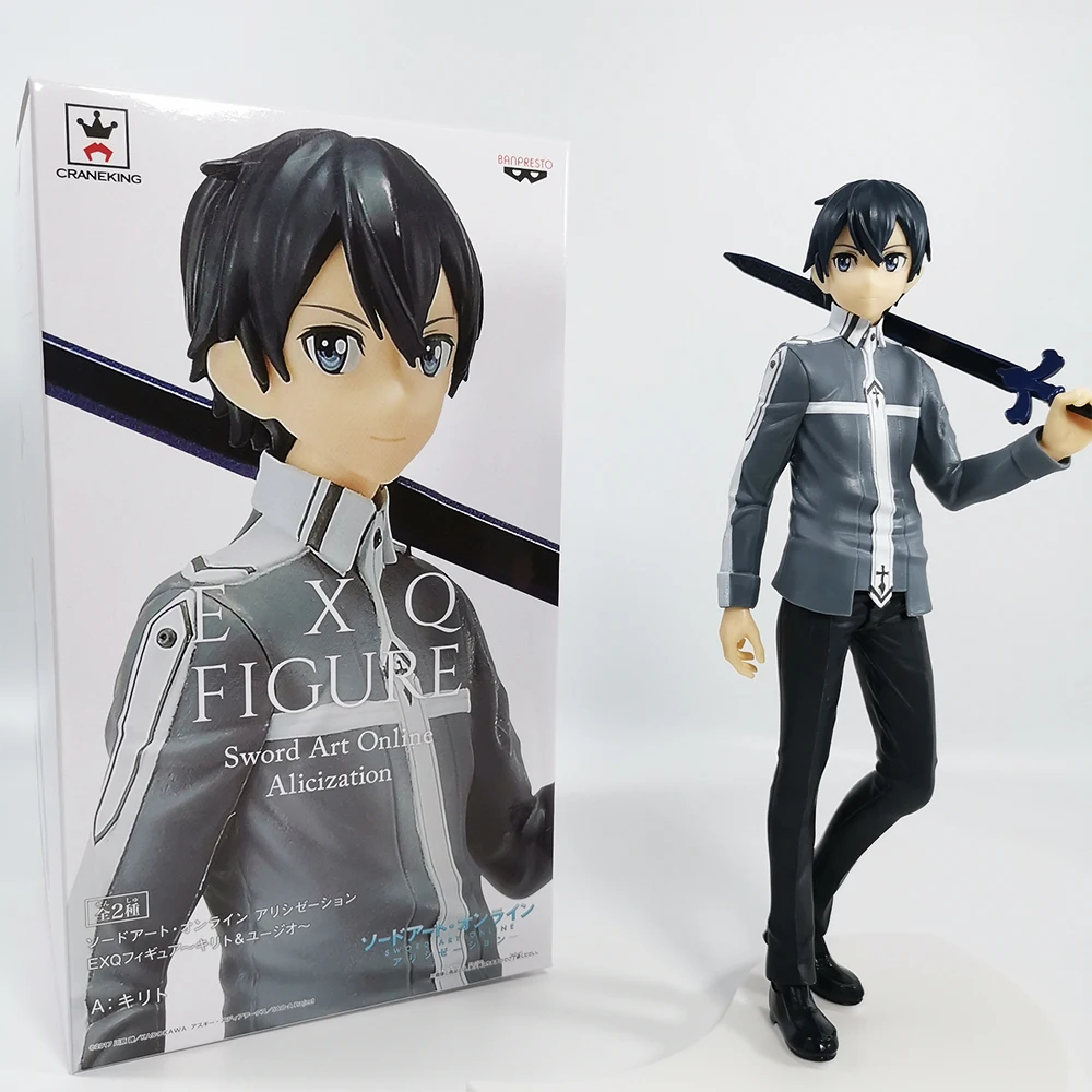 Banpresto SAO ALICIZATION EXQ 피규어 KIRITO Anime Statue 25cm 9.84 인치 ...