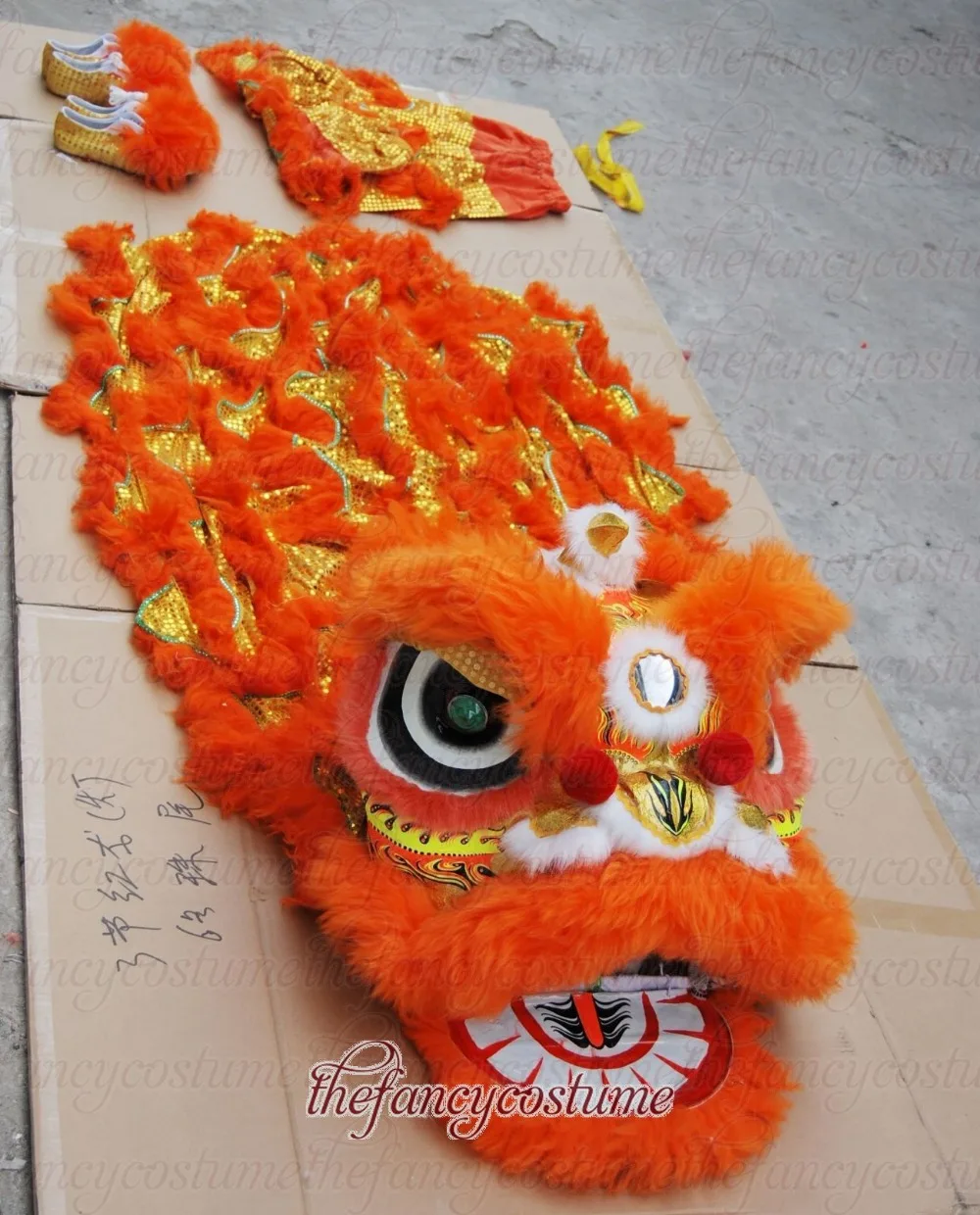 New children kid lion costume high quality pur Lion Dance Costume made ...
