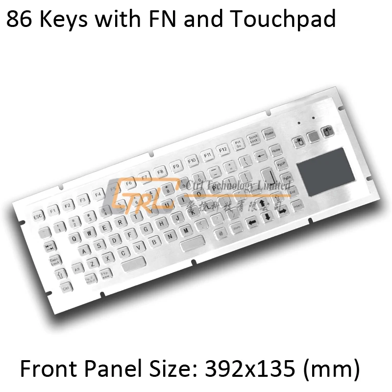 86 Keys Metal keyboard with touchpad, metallic kiosk keyboard, kiosk ...