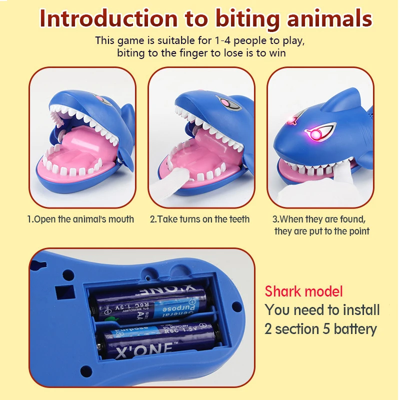 Новая детская забавная игрушка kawaii Bite Animal press teeth bite ...