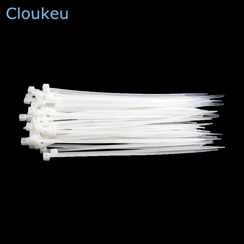 (25pcs) White 4*150mm Self-locking Nylon Cable Tie Plastic Wire Harness ...