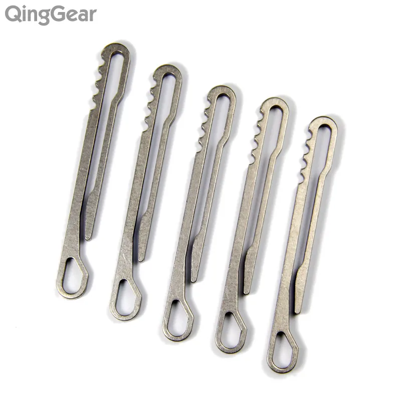 5pcs Qinggear Hangclip Titanium Pocket Clip Light Ultra-minimalist Key ...