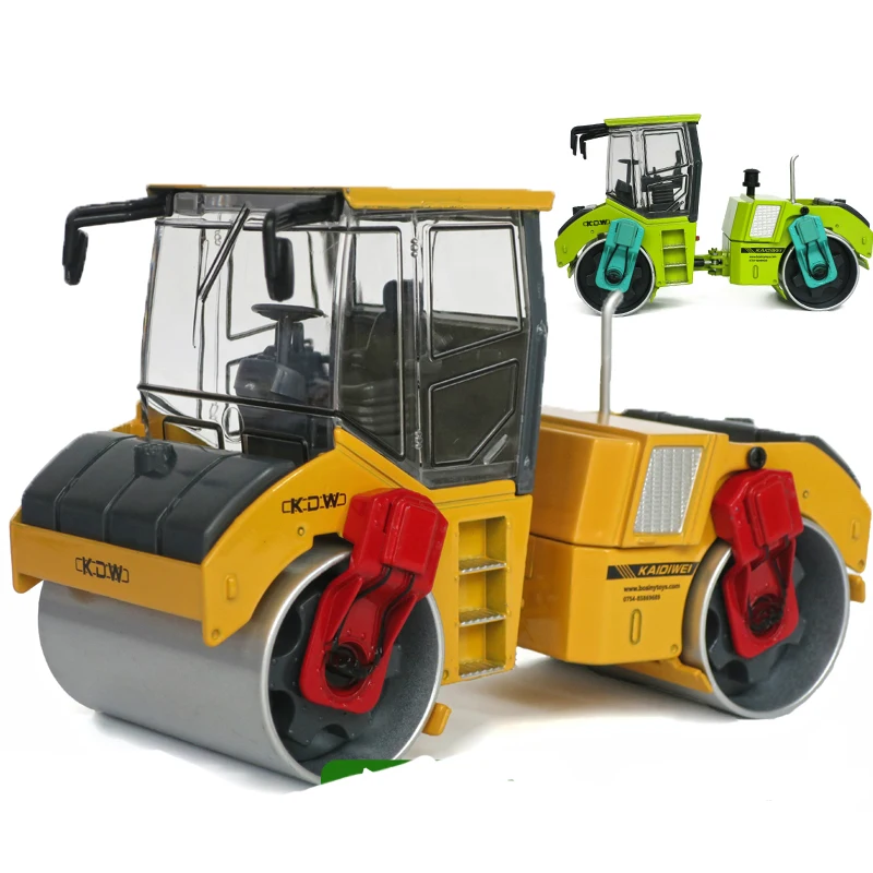 KDW Alloy 1:35 Double Steel Wheel Roller Vibratory Roller Car Children ...