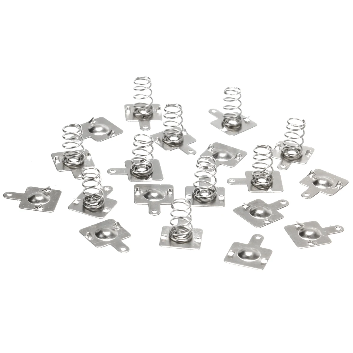 10 Pairs Silver Spring Battery Shrapnel Contact Plate Replacement ...