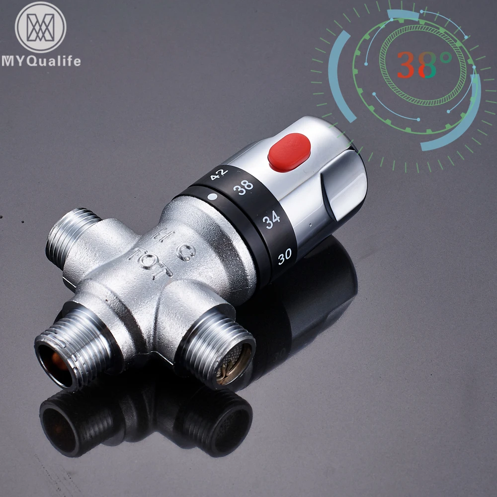 Brass Thermostatic Mixer Valve Thermostatic Cartridge Chrome ...