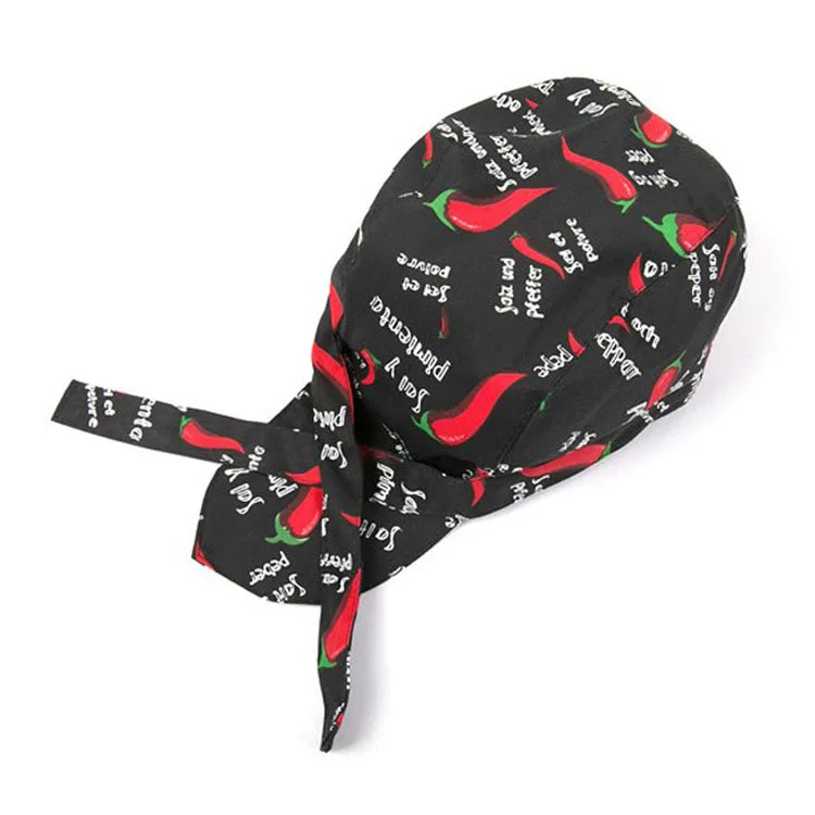 5pcs/lot Pirate Chef hat cap Cooking Cap Cloth Plaid Striped Plain cap ...