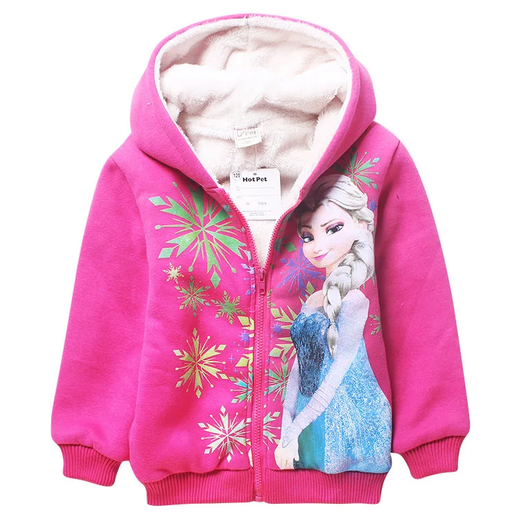 Cartoon Jacket Girls Snow Queen Winter Jacket Girls Snowsuit Elsa ...