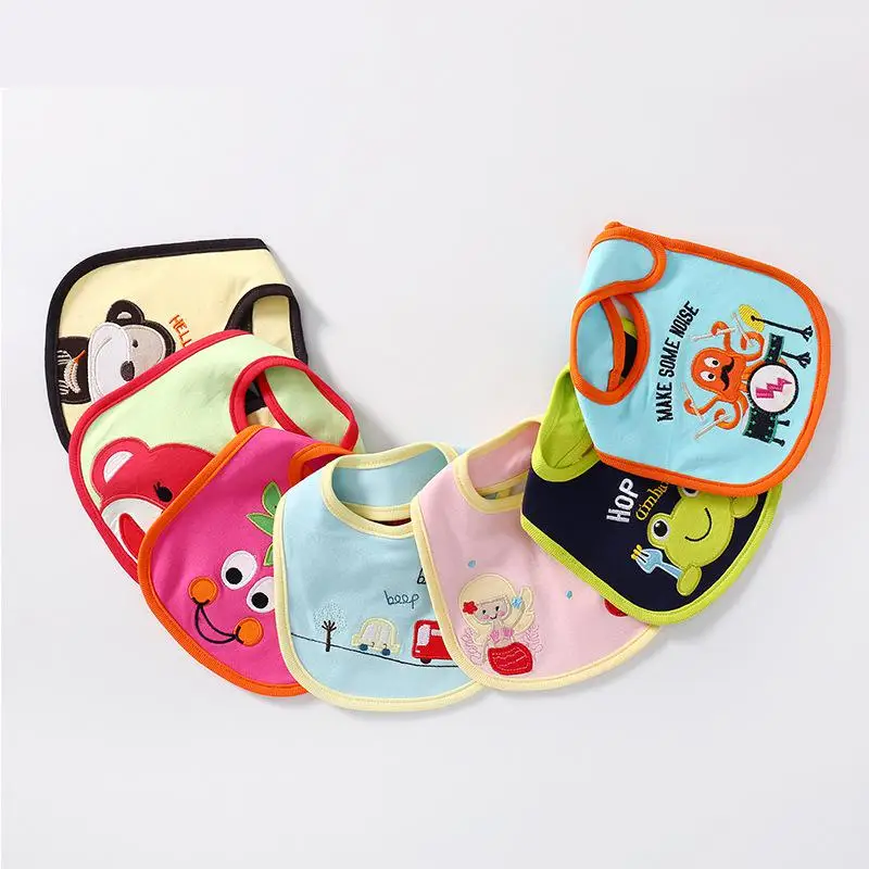 1pcs Cotton Triangle Baby Bibs&Burp Cloths Bandana Bib cartoon Colorful ...