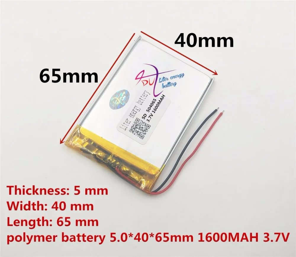 Batterie Lithium-ion Rechargeable, 5v, Polymère, Sd504065, 3.7 Mah ...