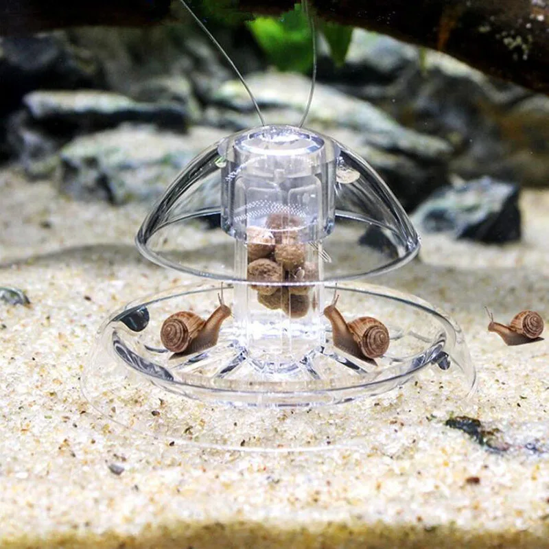Aquarium Fish Plant Tank Plastic Clear Snail Trap Catcher Plants Pest ...