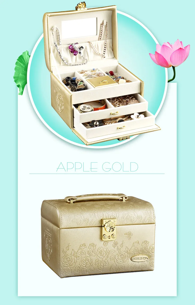 New Luxury Leather Jewelry Box Gift Box for Jewelry Packaging Display ...