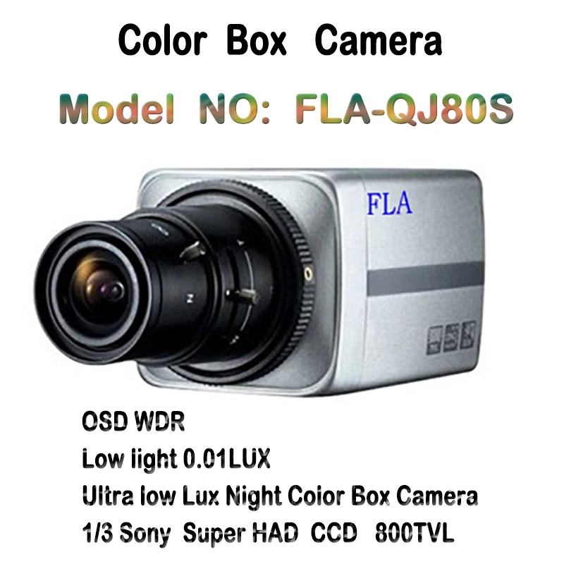 Clear Color CCD Box Camera monitor cctv 800TVL Sony Ultra Low Light 0 ...
