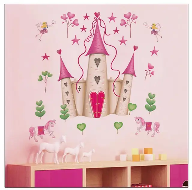 Princess Castle Wall Sticker for kids rooms Window Decal Bedroom Decor ...