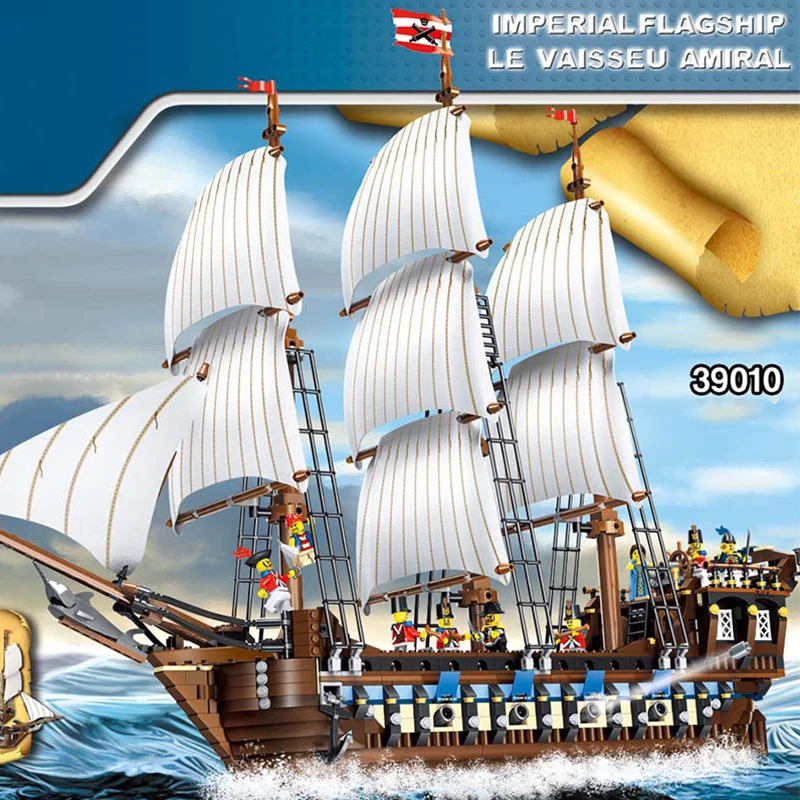 1779pcs Imperial Battleship Pirates Of The Caribbean Building Blocks