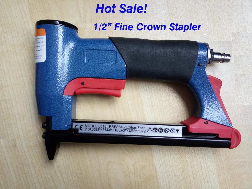 Air Stapler Fs8016-b 1/2" Pneumatic Fine Crown Stapler, Air Staple U ...