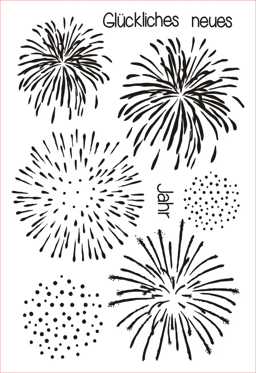 Fireworks stamp Clear Stamp for Scrapbooking Transparent Silicone ...