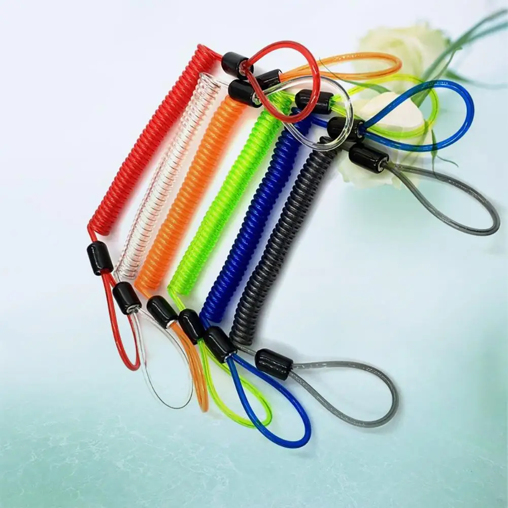 LumiParty 10pcs 1.2m/1.5m Spring Steel Cable Wire Rope Anti lost ...