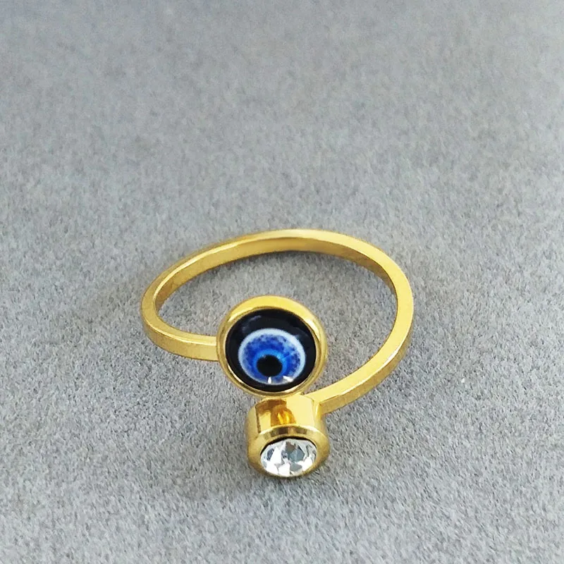 Islam Türkischen Eye Edelstahl Ring Gold Farbe Griechischen Auge Ringe ...