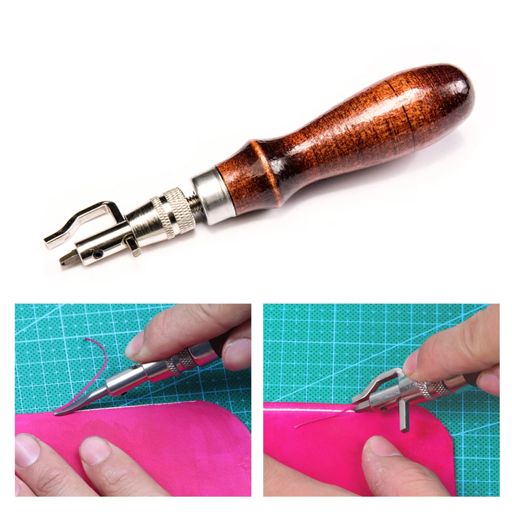 5 в 1 Pro Leather Craft Edge пресс-комплект Регулируемая строчка и ...