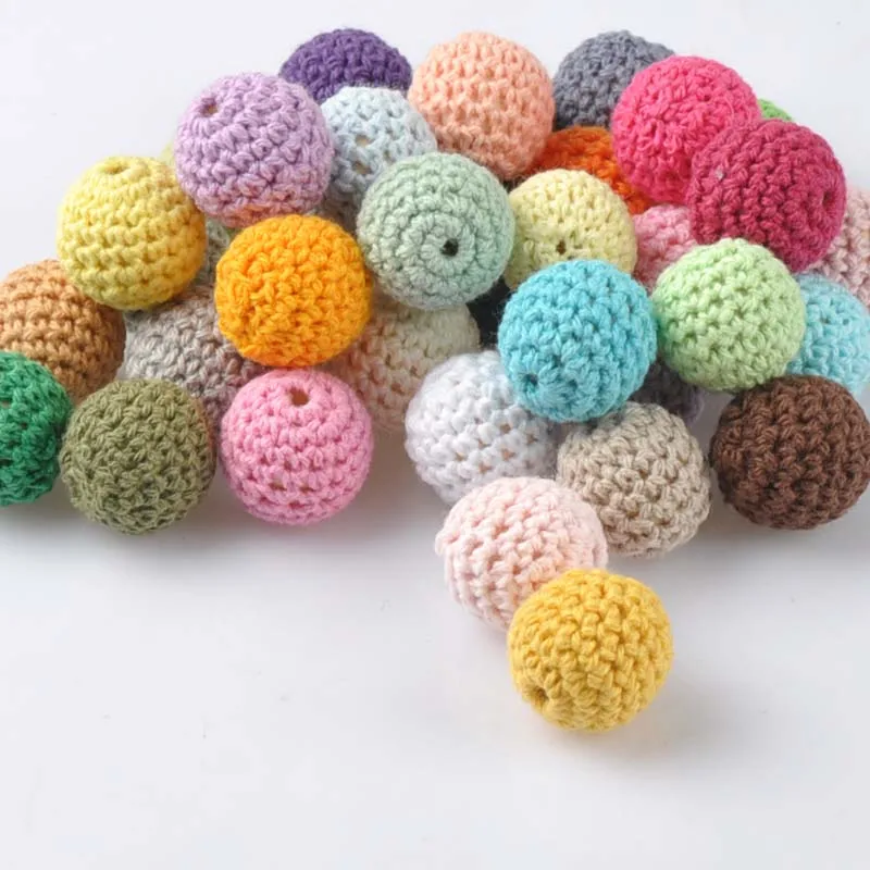 20 PCS Elegant 20mm Crochet Beads Woolen Yarn For Choose Knitted By ...