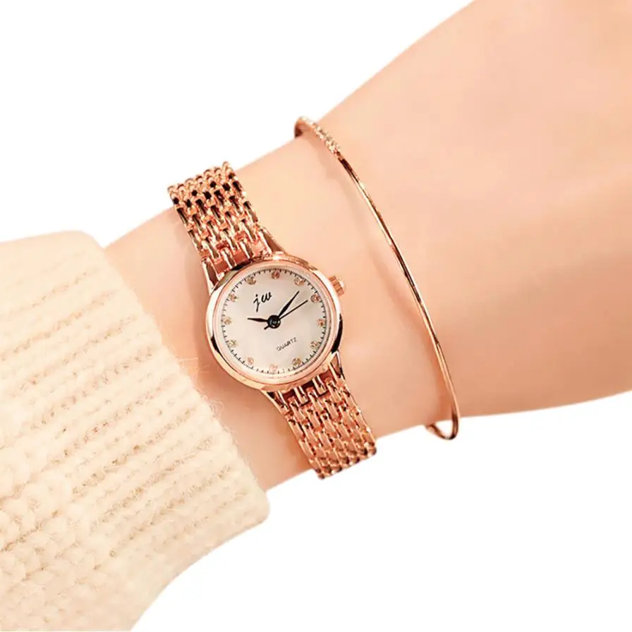 Ladies Delicate Small Dial Watch Watch Luxury Stainless Steel Bracelet ...