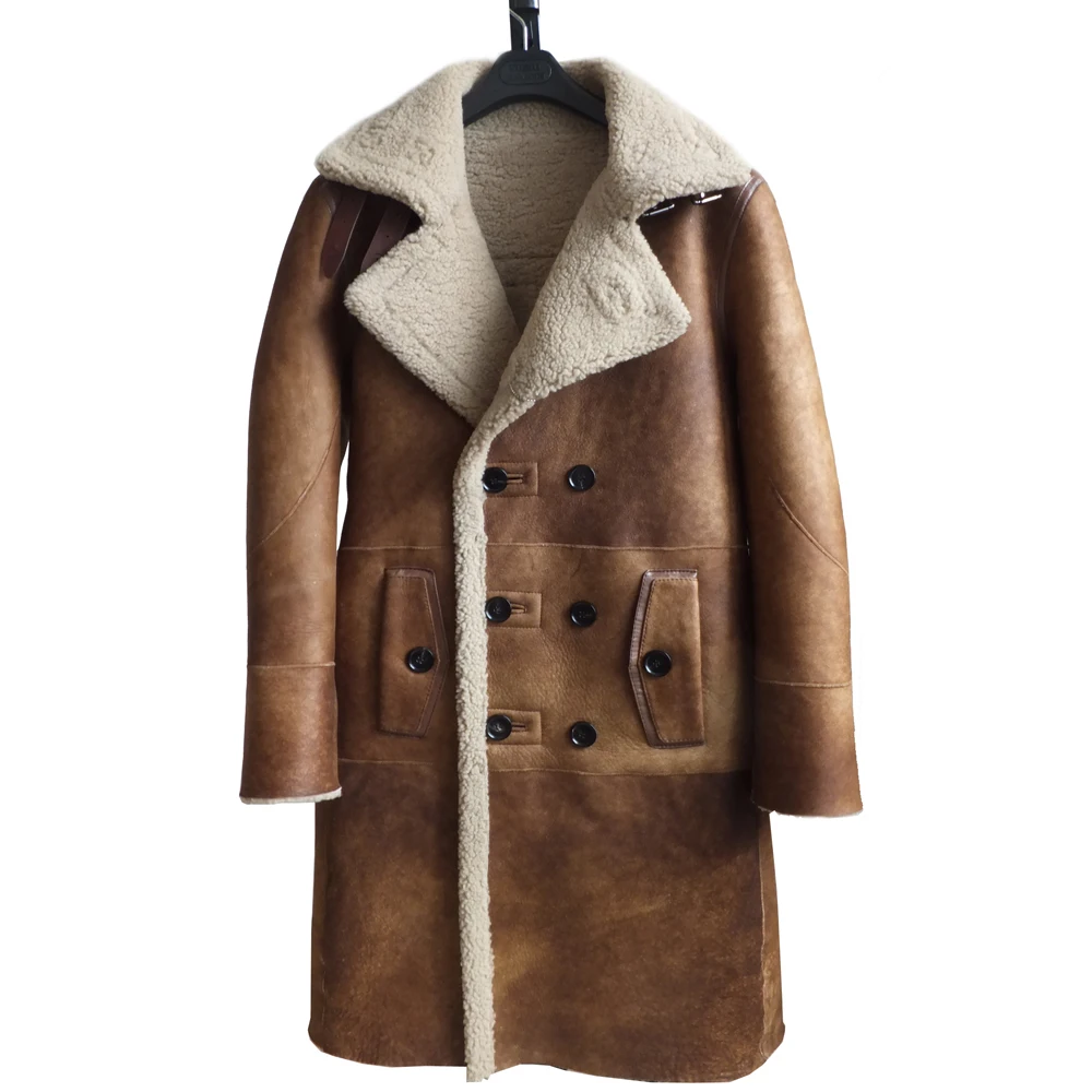 LUHAYESA-Fashion-Real-Sheepskin-Fur-Coat-Genuine-Leather-Male-Formal ...