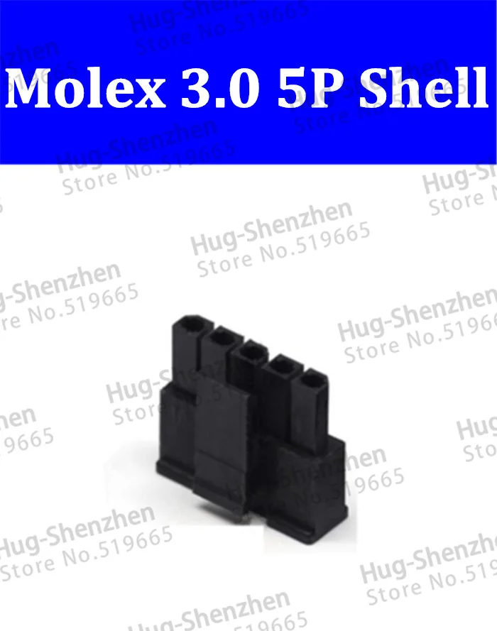 5557 200 pcs 몰 렉스 3.0mm 5pin 43645 0500 남성 전원 커넥터 하우징 3.0mm 플라스틱 쉘 ...