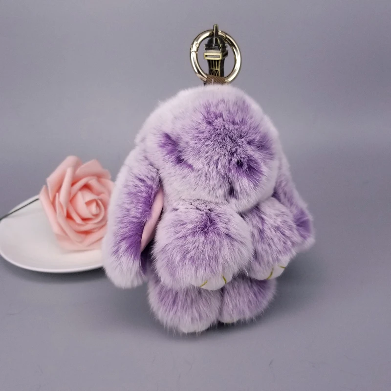 Aliexpress.com : Buy Mini Rabbit Keychain Pokemon Rabbit Fur Pompom Key ...