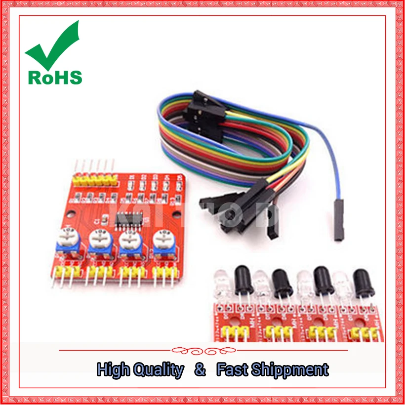 4-way-channel-Infrared-Trace-Obstacle-Avoidance-Barrier-Module-Patrol ...