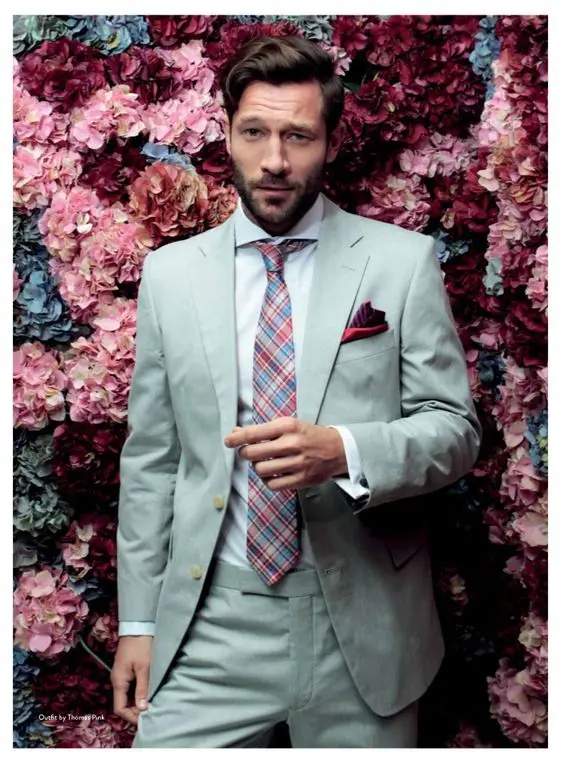 Latest Coat Pant Design Mint Green Men Suits Slim Fit Tailored Groom ...