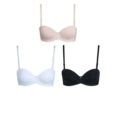 Mozhini 1/2 Cup Sexy Bra Bralette Half thick Cup Black White Push up ...