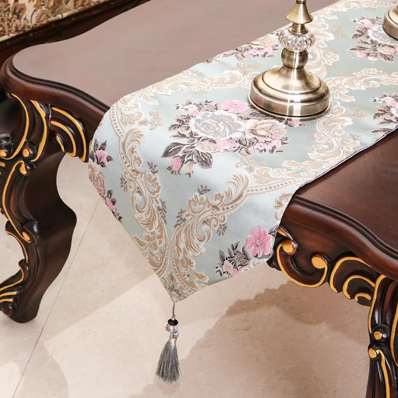 Luxury European embroidery table flag Tablecloth Embroidered Modern ...