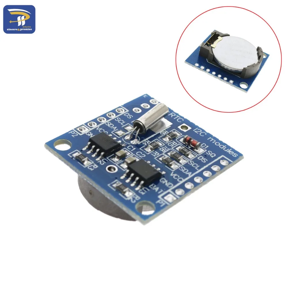5pcslot Tiny Rtc I2c Modules 24c32 Memory Ds1307 Clock Rtc Module With Battery In Integrated 