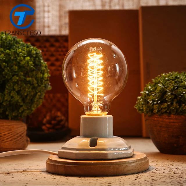 Edison Light Bulb Table Lamp