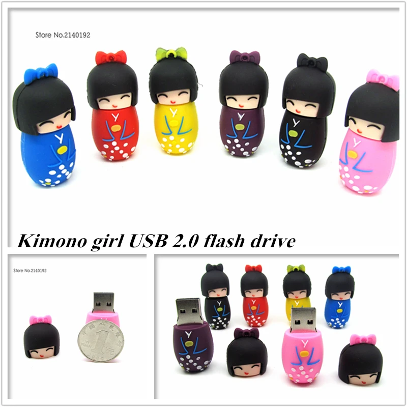 Japanese girl usb flash drive Geisha Pen Drive 4GB 8GB 16GB 32GB memory ...