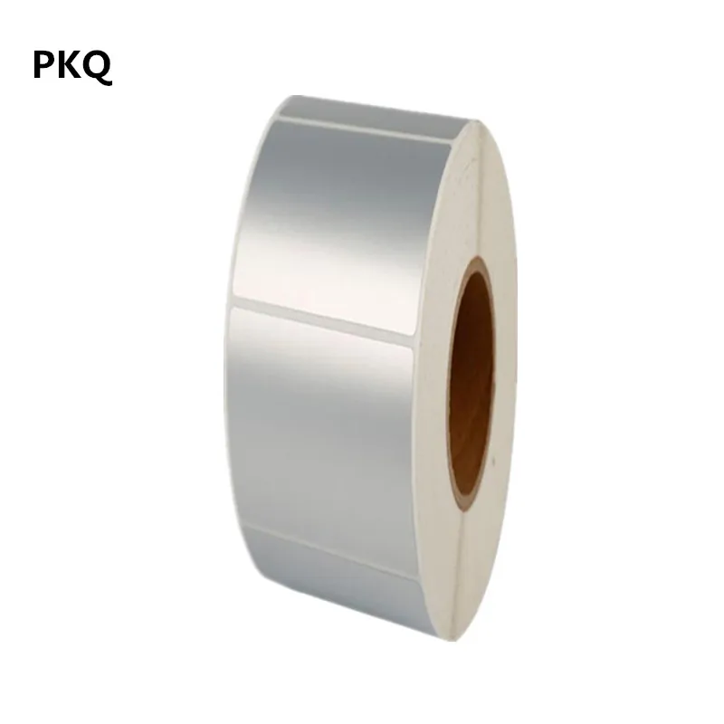 1000pcs Matte Silver Label Sticker Thermal Transfer Supermarket Price ...