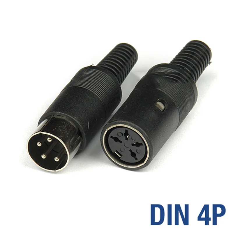 GuSuo 4PCS DIN 3P - 8P Male & Female MIDI Data Audio Cable Adapter Plug ...