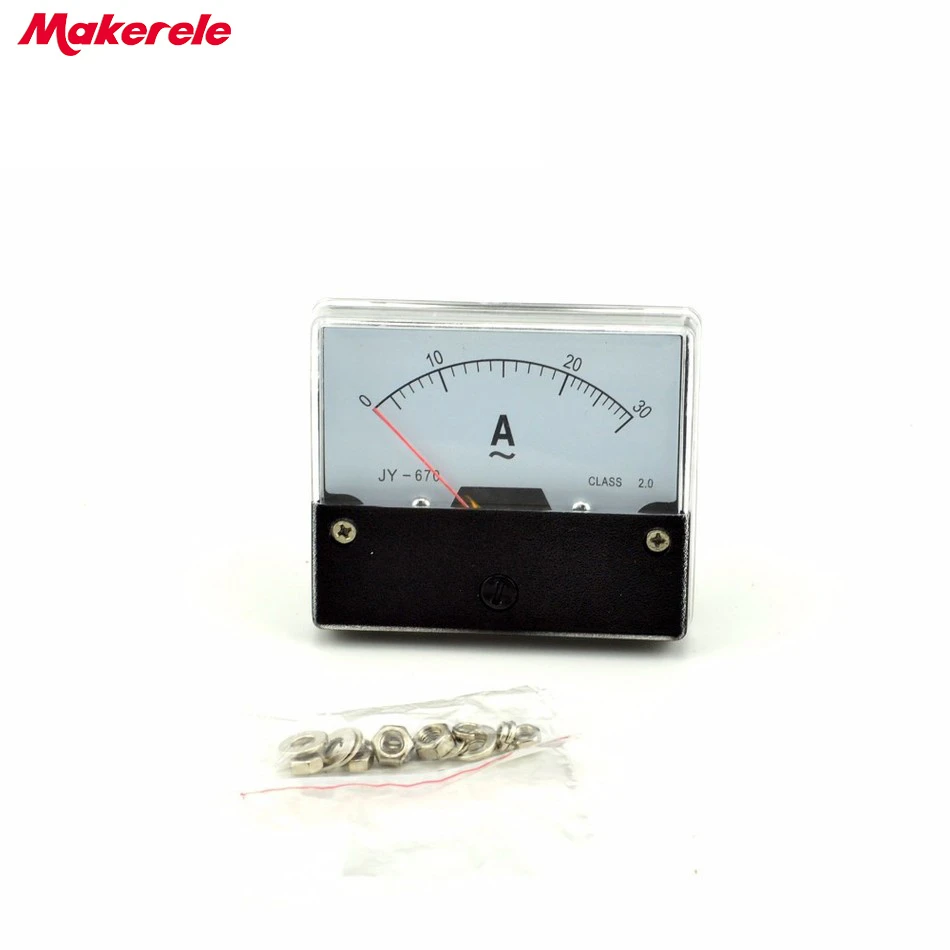 AC 670(30) Analog Ammeter Panel Current Amper Meter Pointer Diagnostic ...