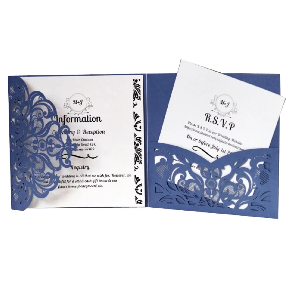 50pcs-Laser-Cut-Business-Invitation-Cards-Birthday-Party-Favor-Wedding ...