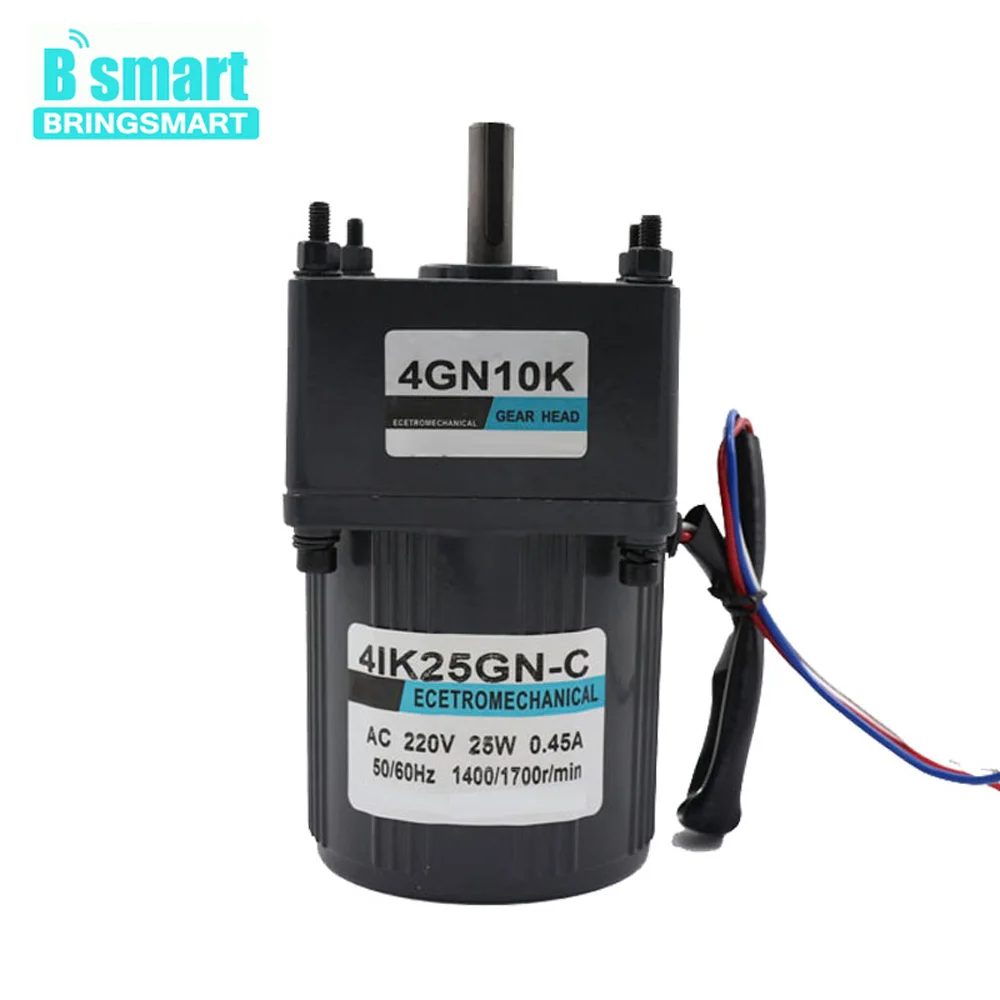 4IK25GN-C AC 220V 25W Geared Motors Fixed Speed Motor Single Phase 220V ...