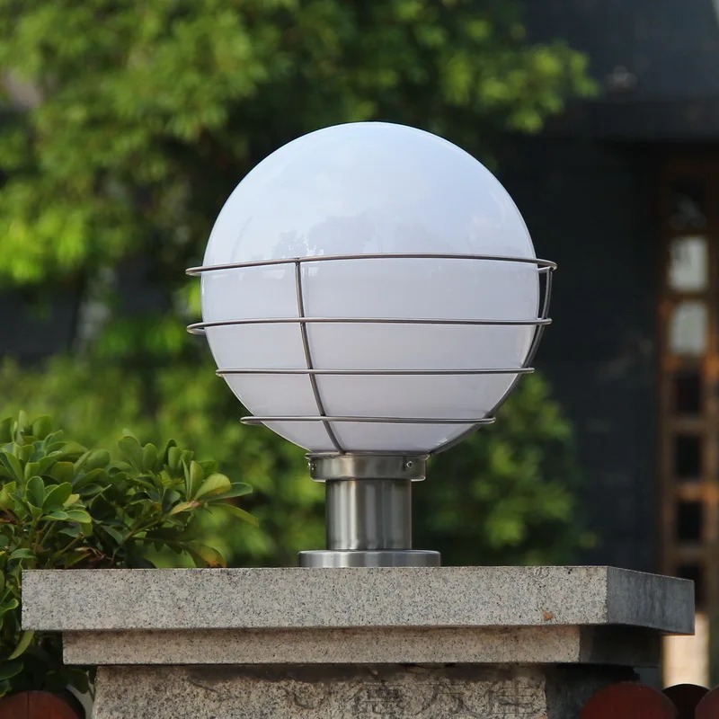 Outdoor Lighting Ball Column Light Outdoor Pillar Garden Lamp Post ...