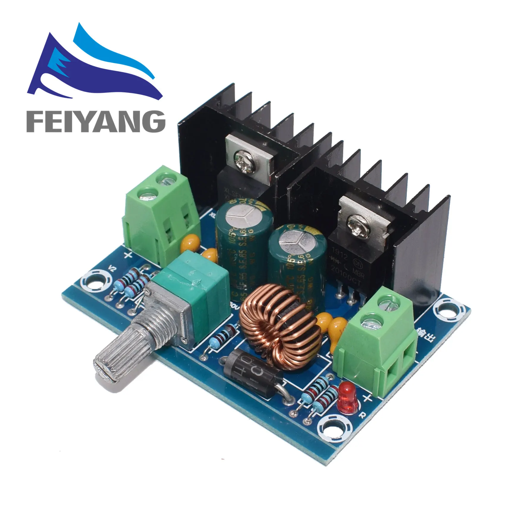 【KAMDSS015】Max 8A 200W DC-DC Step Down Buck Converter Power Supply XL4016 PWM Adjustable 4-40V ...