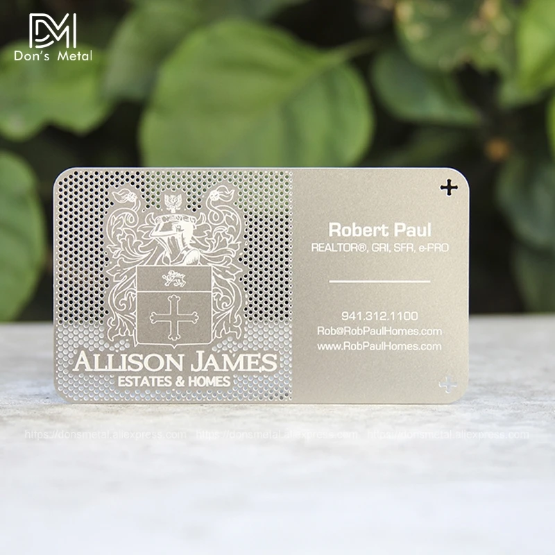 Hollow out cut out stainless steel business card metal card design ...