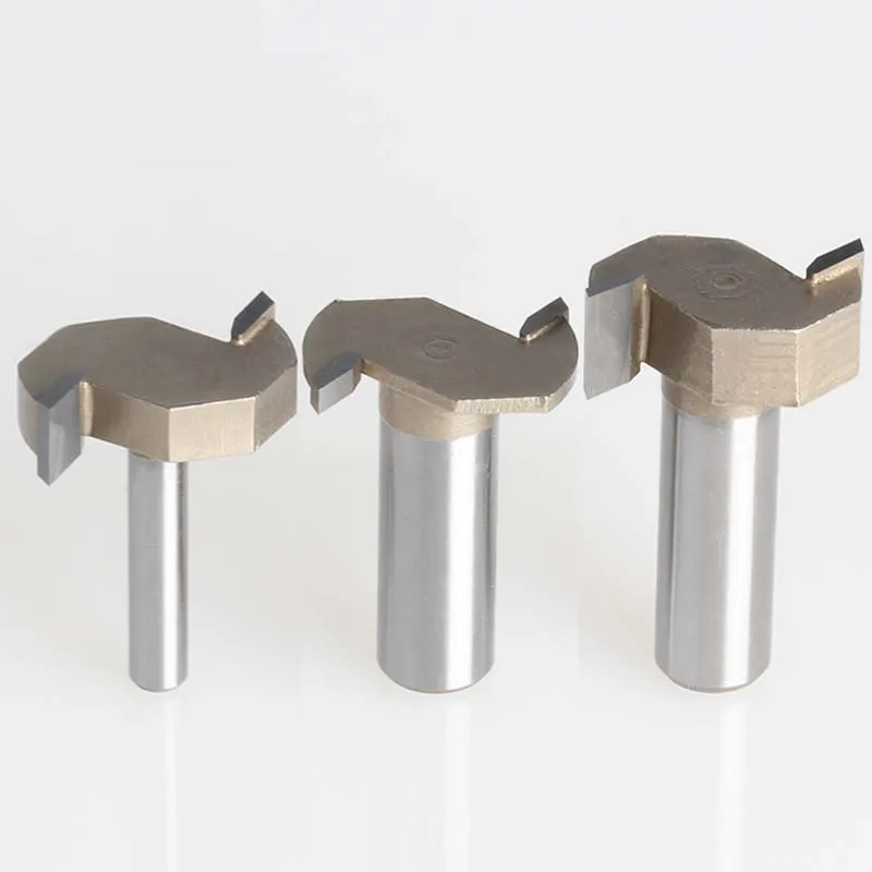 1pc T shape Slot Undercut Router Bit 1/4"/1/2" Straight Shank Shank Dia ...